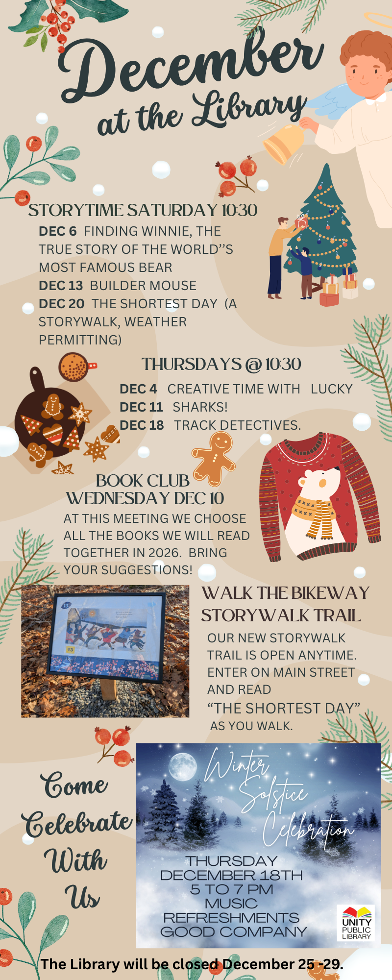 fridge calendar December 2025 – Unity Public Library